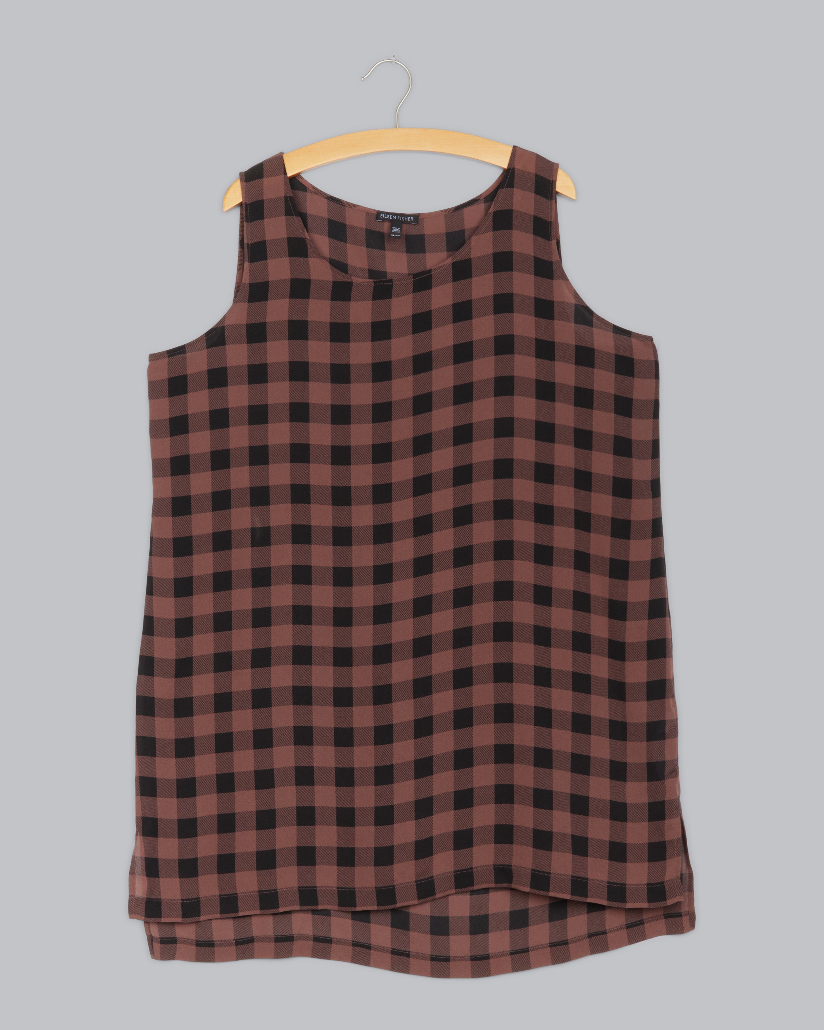 Buffalo Check Printed Silk Tank – Eileen Fisher Renew