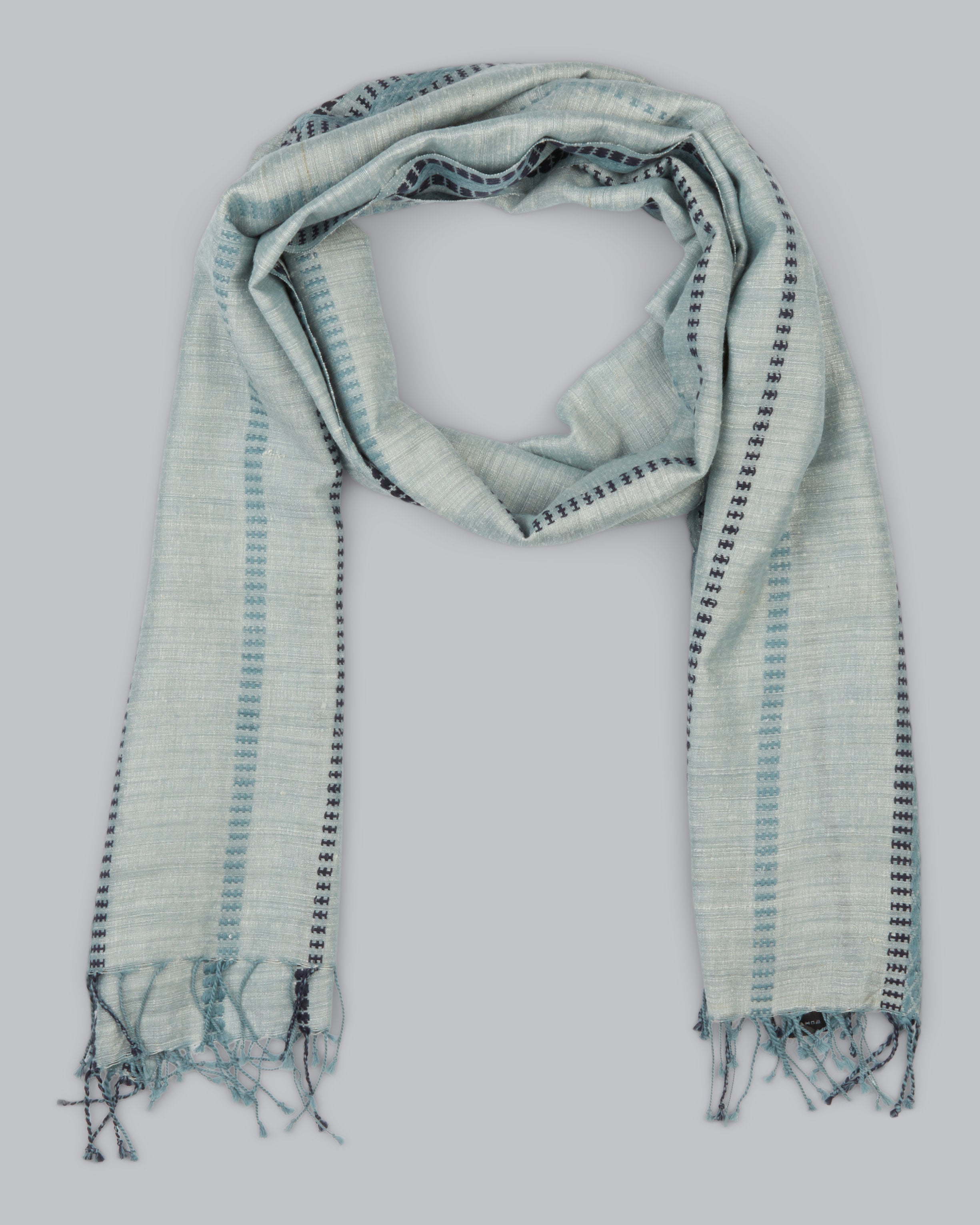 Handloomed Organic Cotton Silk Borders Scarf – Eileen Fisher Renew