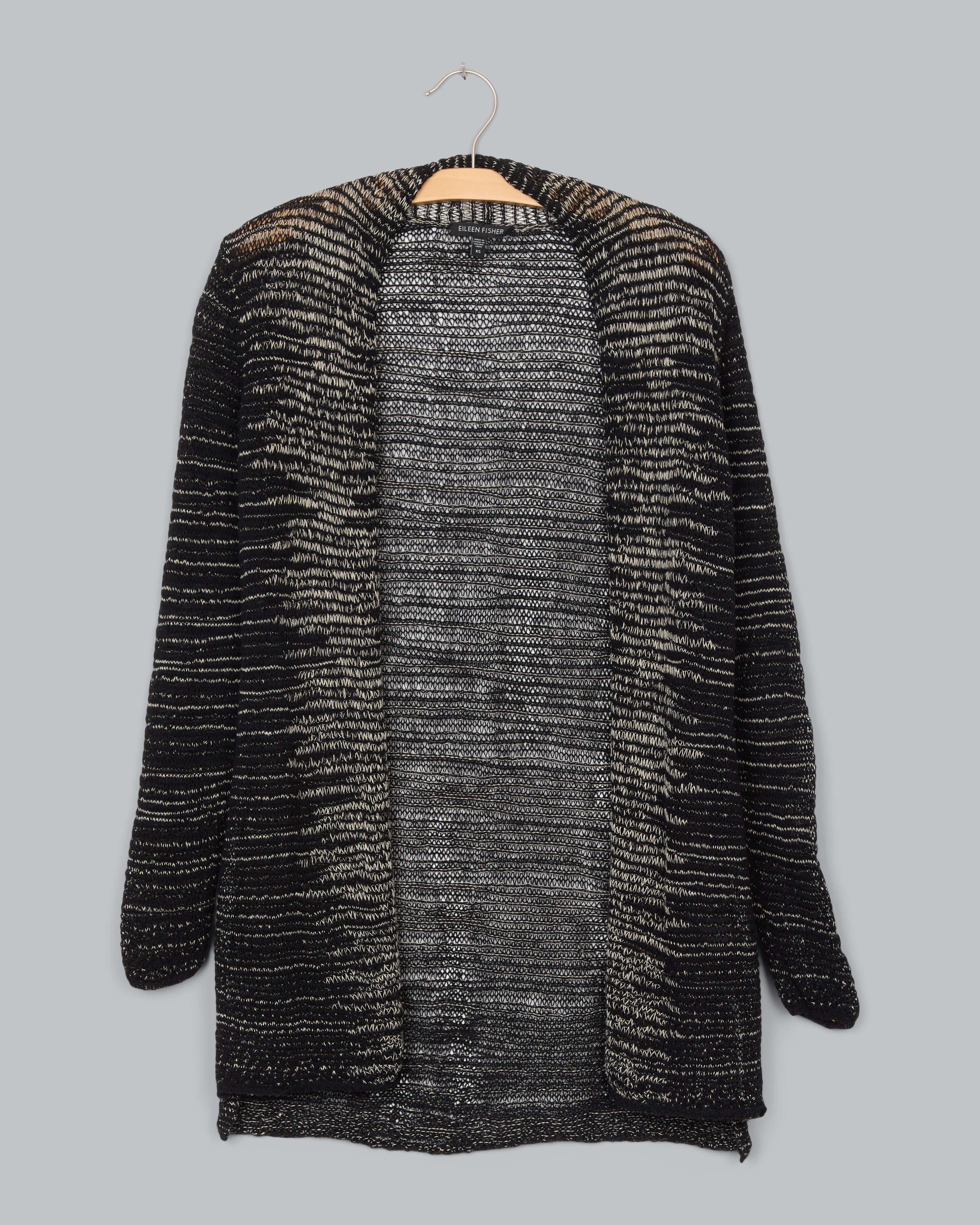 Washable Wool & Linen Blurred Stripes Cardigan – Eileen Fisher Renew