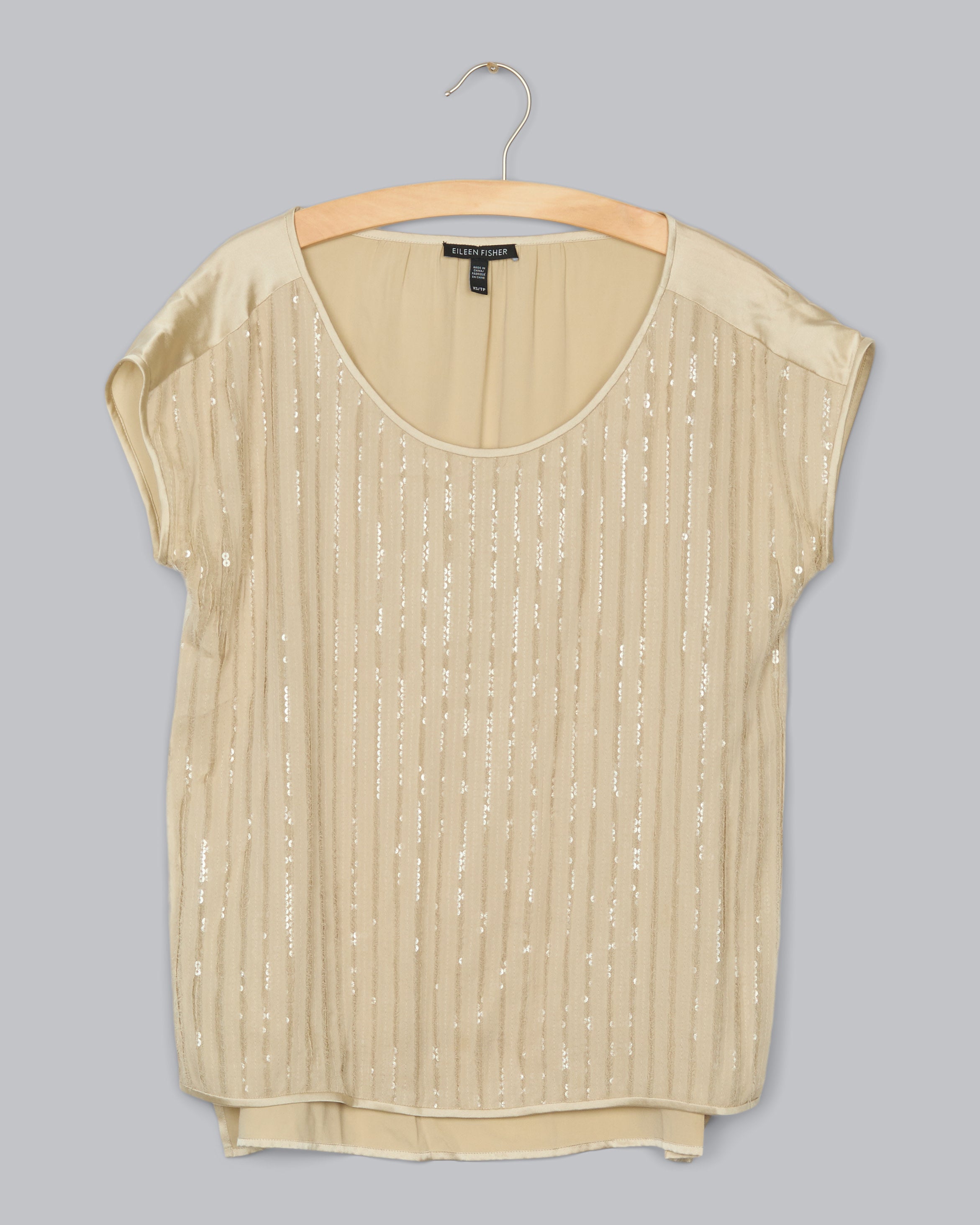 Veiled Sequin Shimmer Tee – Eileen Fisher Renew