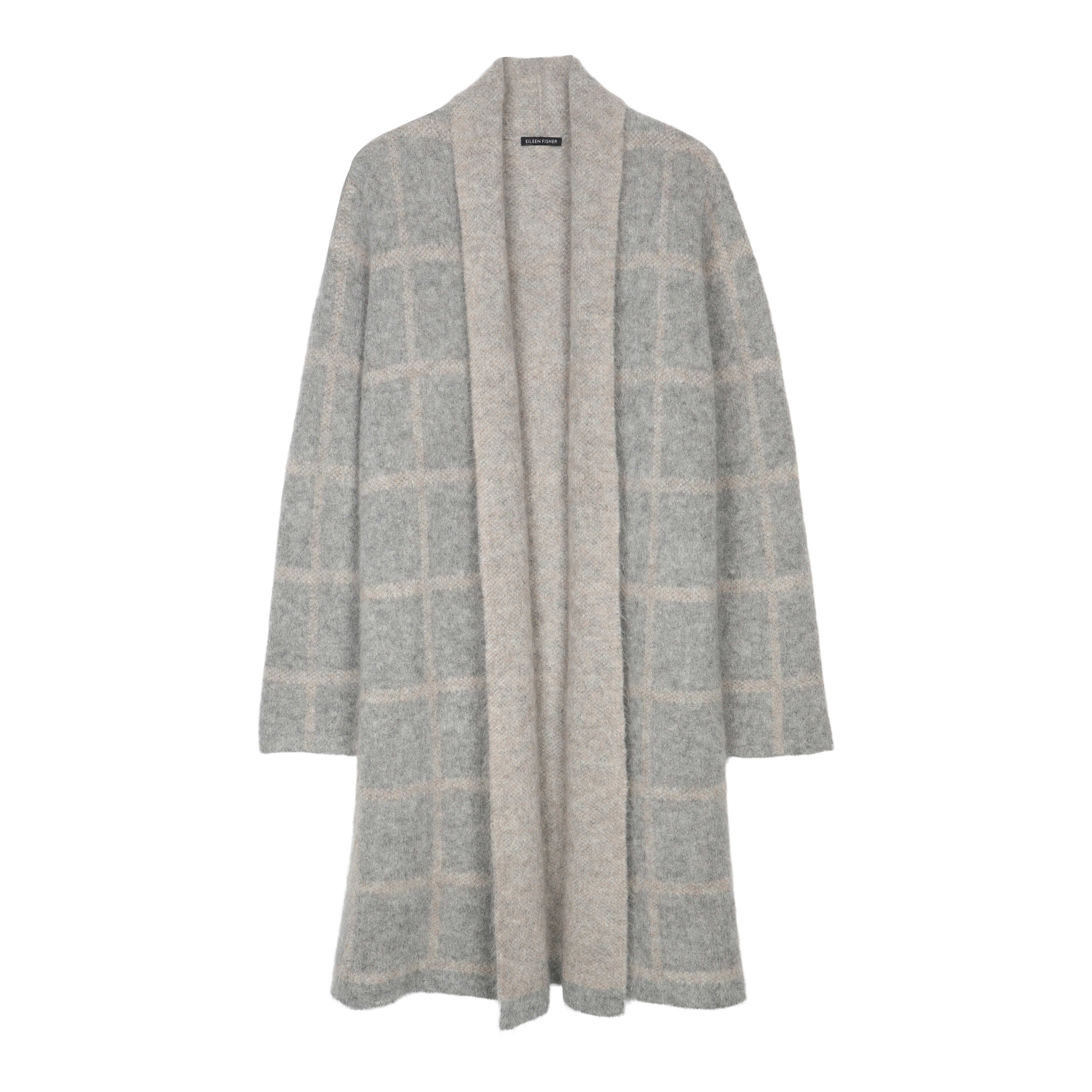 Mohair Plush Melange Windowpane Cardigan – Eileen Fisher Renew