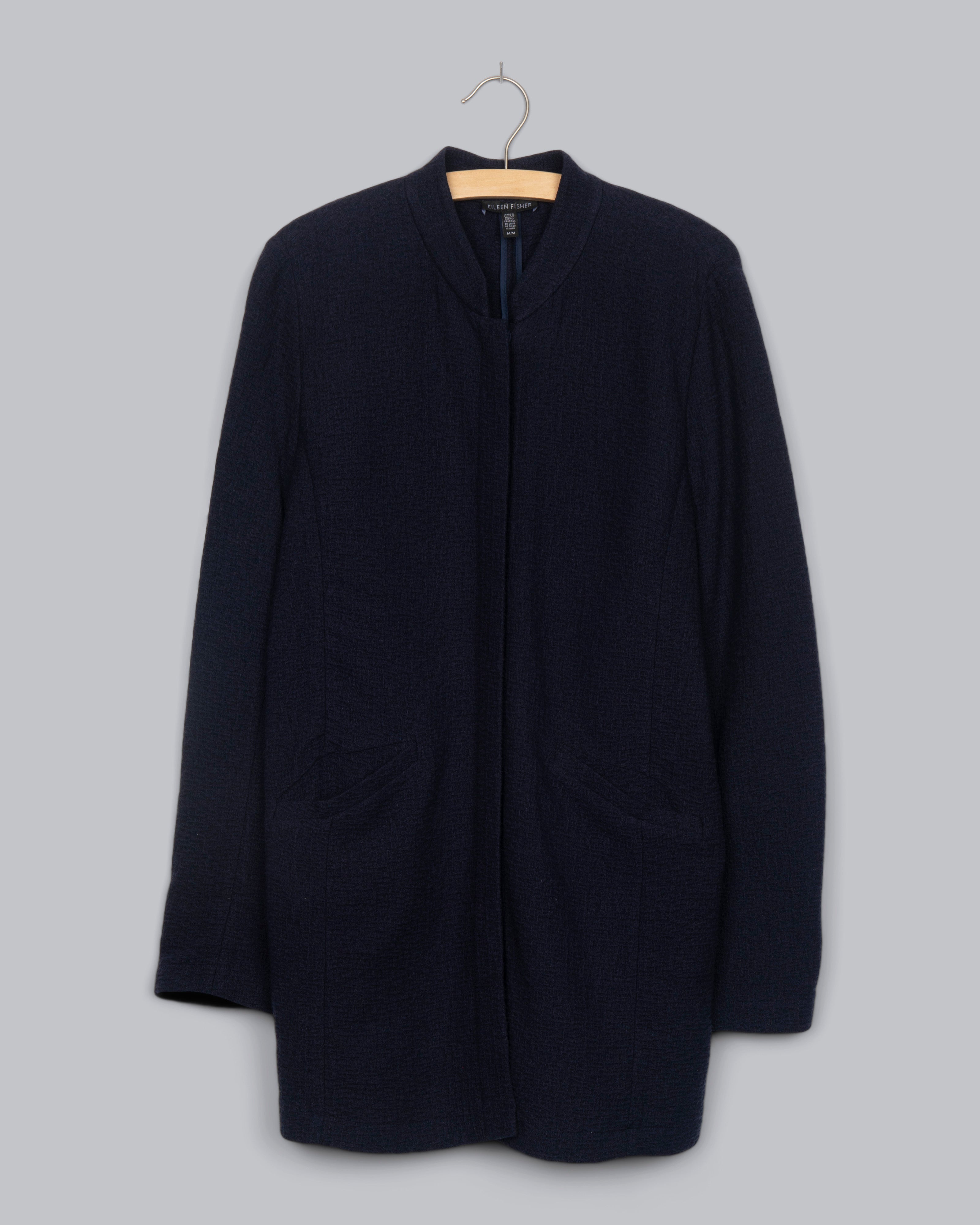 Textural Cotton Tencel Stretch Coat – Eileen Fisher Renew