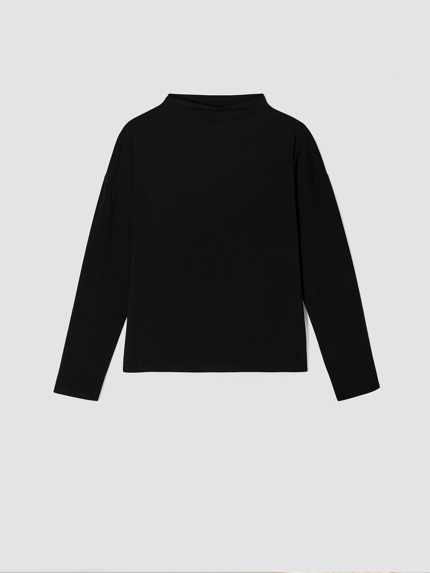 Stretch Jersey Knit Funnel Neck Top – Eileen Fisher Renew