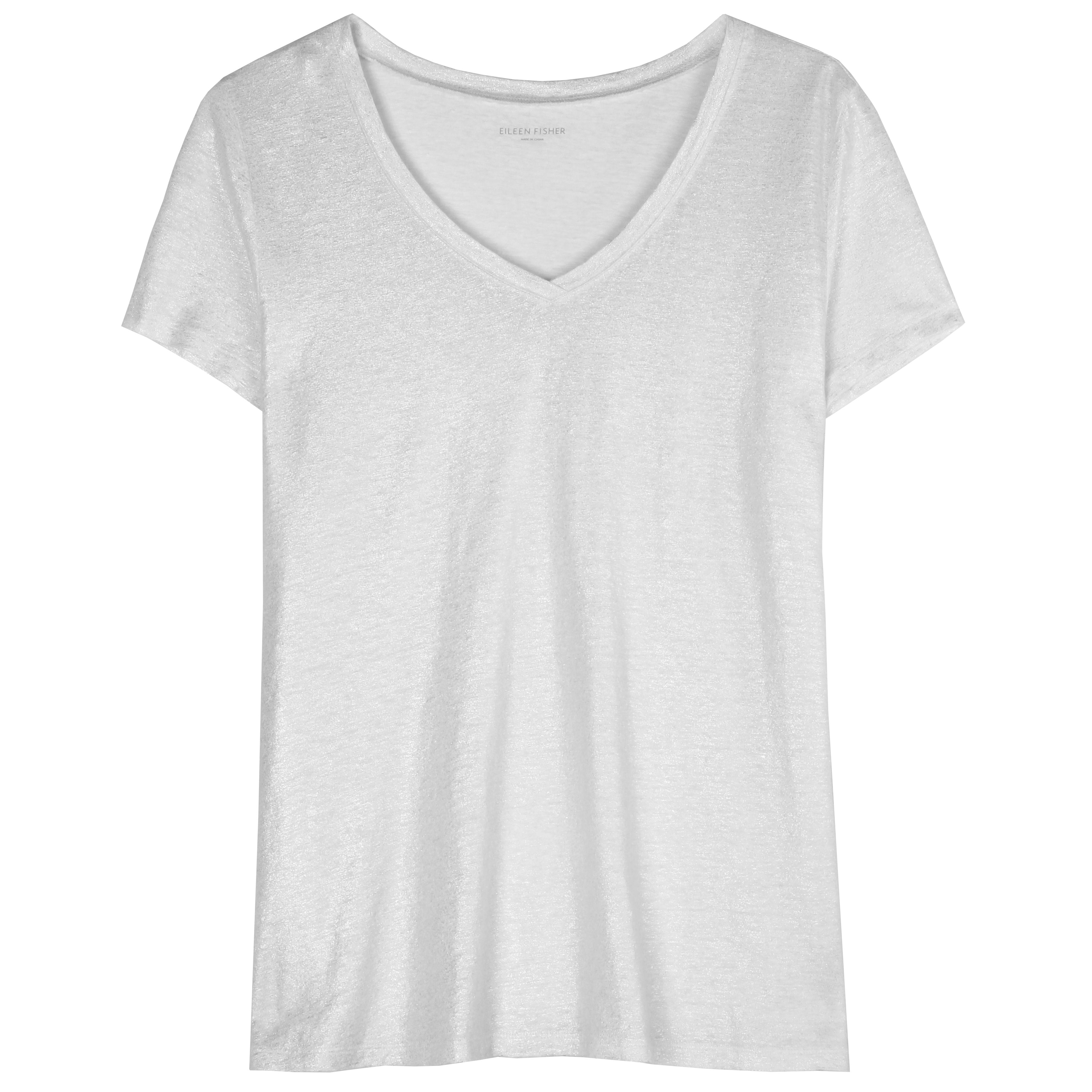 Linen Jersey Shimmer Tee – Eileen Fisher Renew