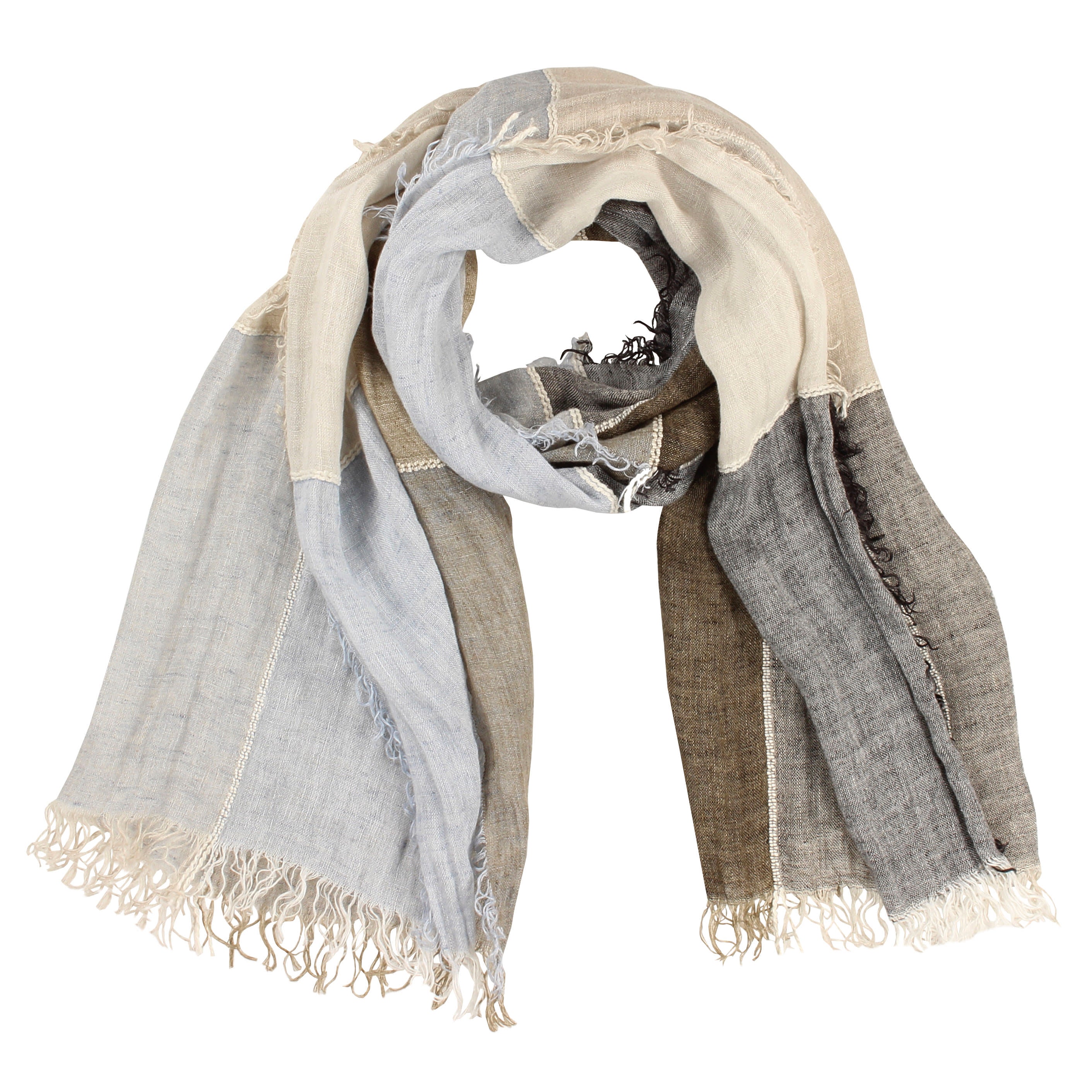 Gauzy Linen Cotton Grid Scarf – Eileen Fisher Renew