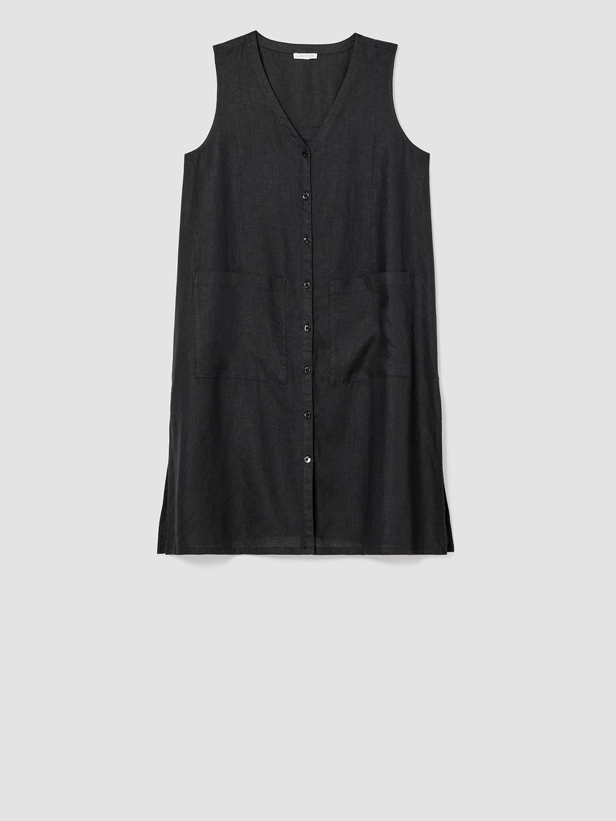 Organic Handkerchief Linen V-Neck Long Top – Eileen Fisher Renew