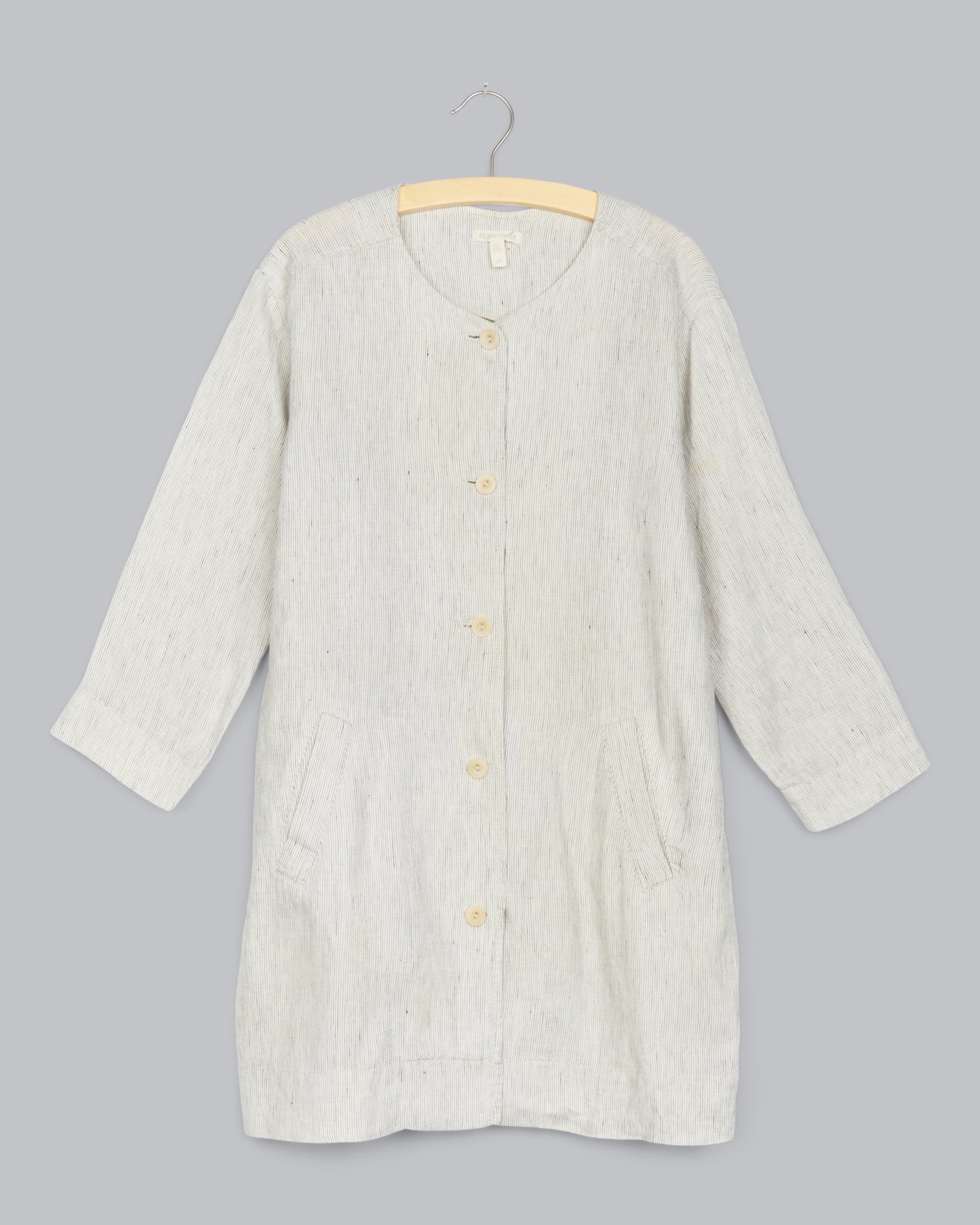 Slub Stripe Organic Linen Jacket – Eileen Fisher Renew