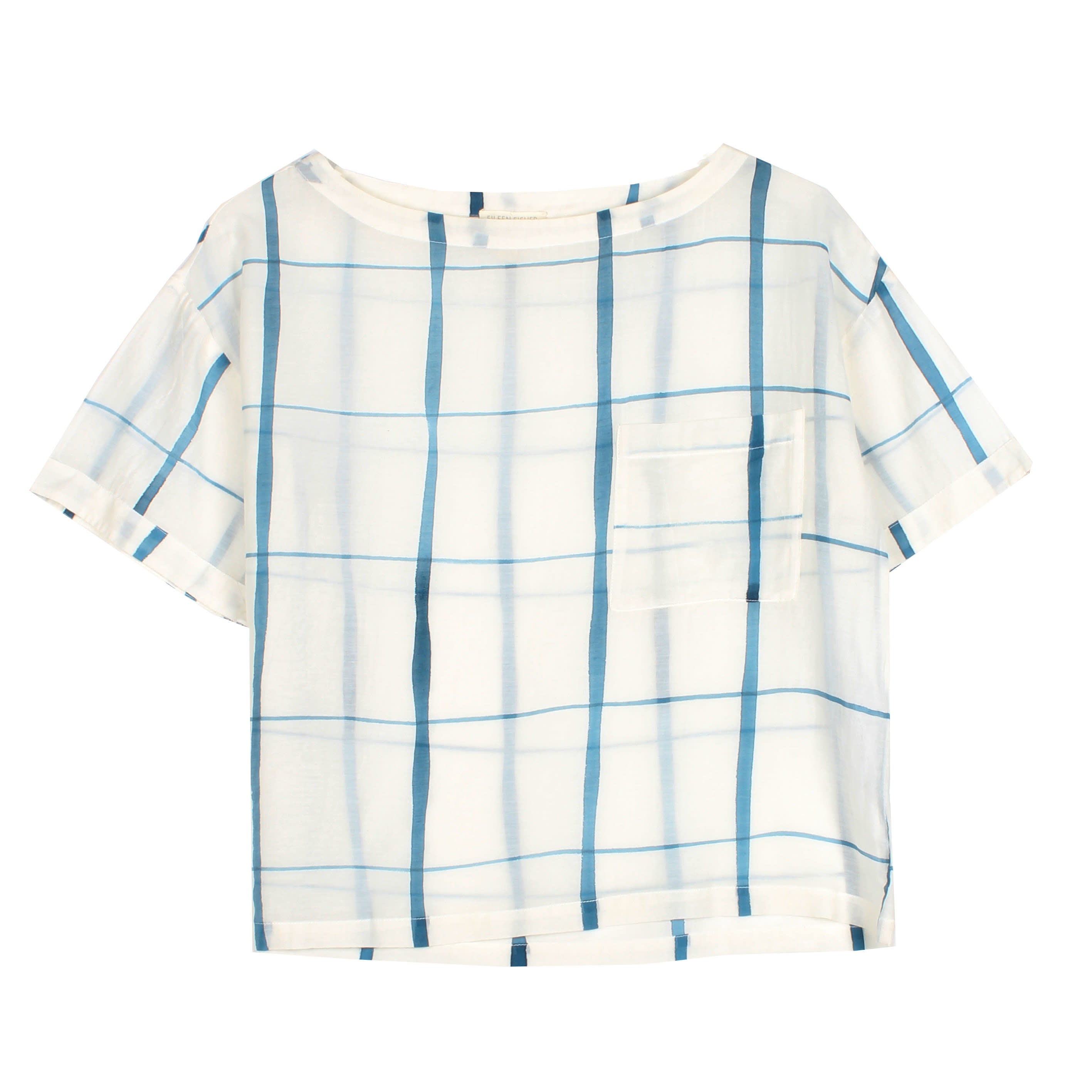 Hand-painted Organic Cotton Silk Squares Shirt – Eileen Fisher Renew