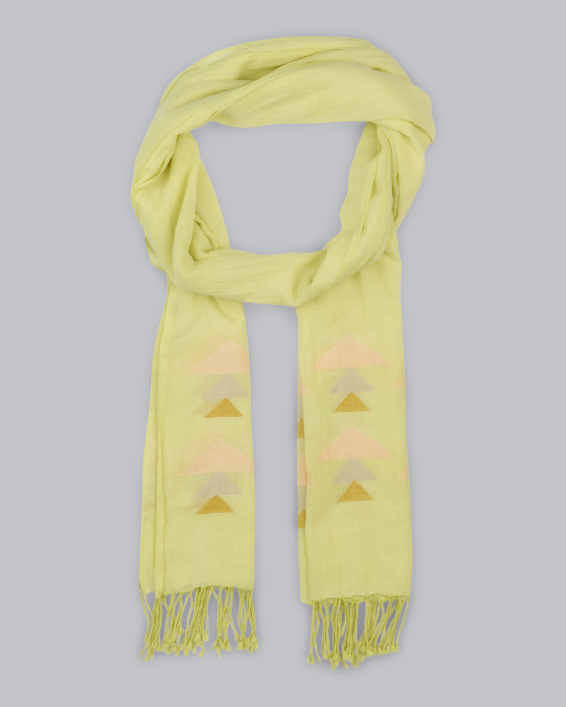 Handloomed Organic Cotton Jamdani Triangles Scarf – Eileen Fisher Renew