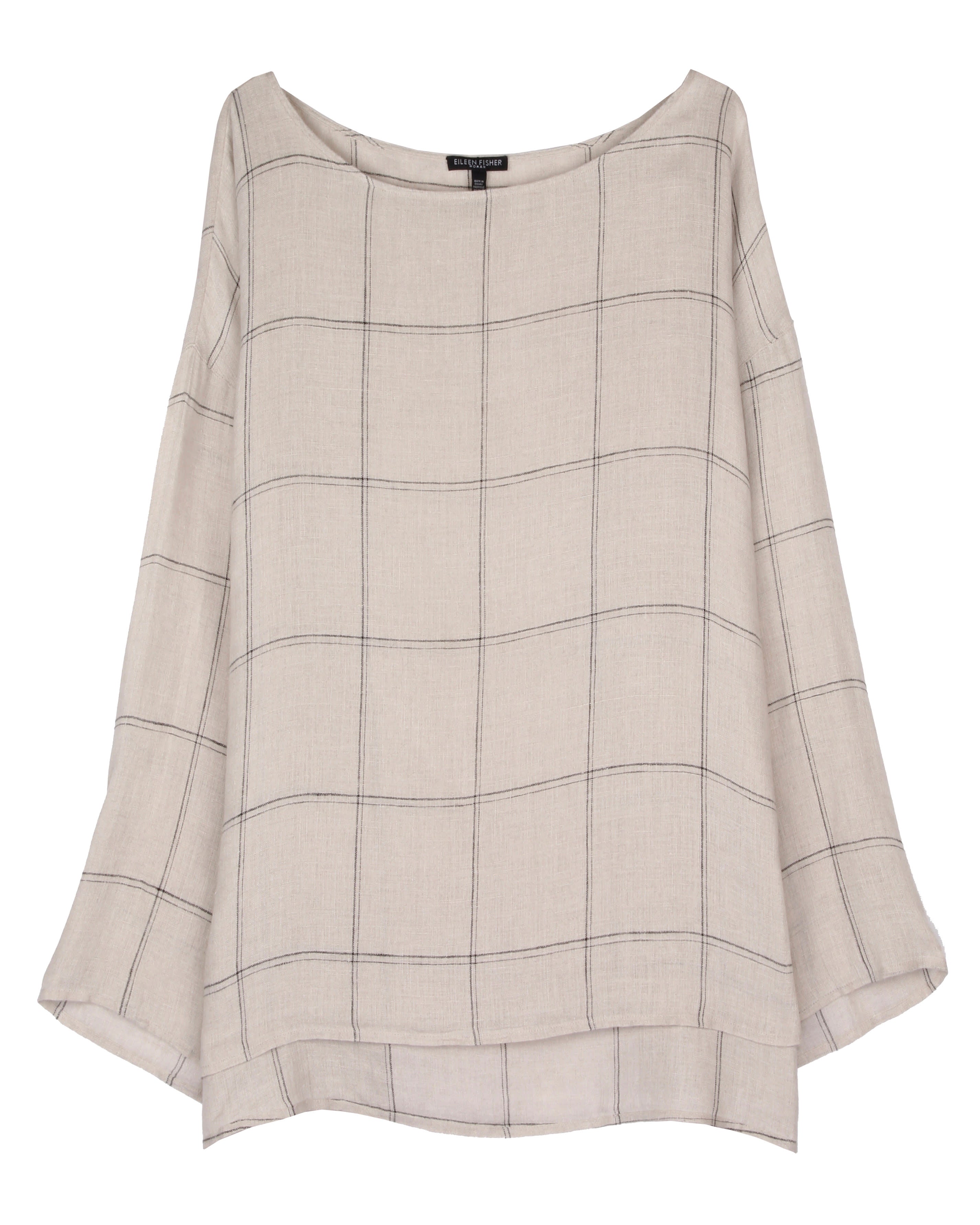 Rustic Woven Linen Windowpane Shirt – Eileen Fisher Renew