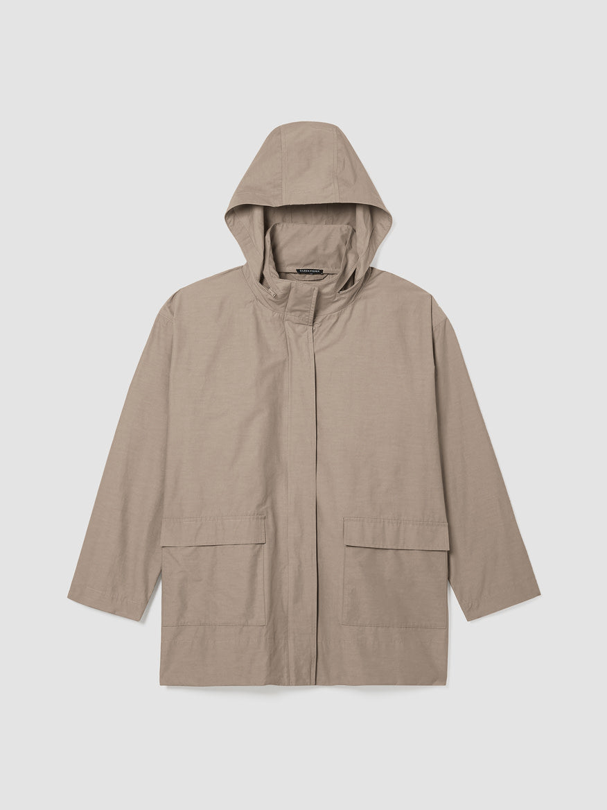 Light Cotton Nylon Stand Collar Jacket – Eileen Fisher Renew