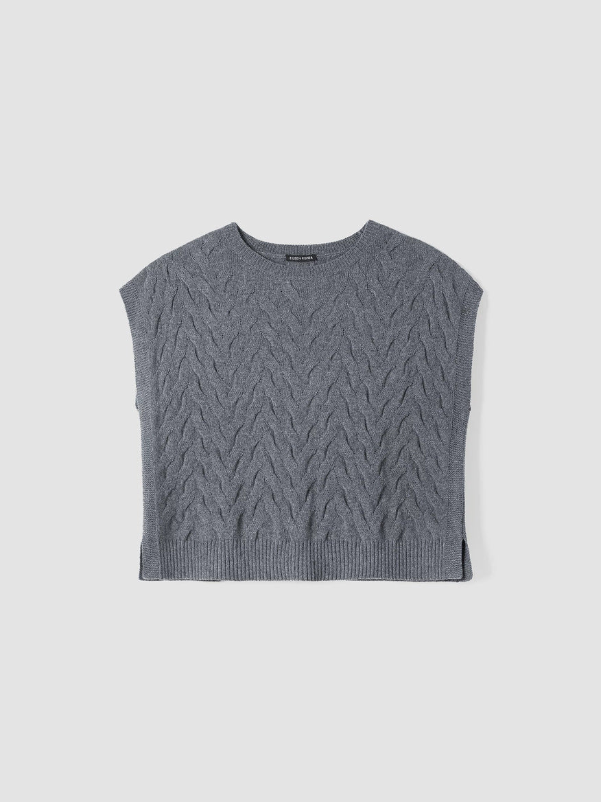 Cotton and Recycled Cashmere Square Top – Eileen Fisher Renew