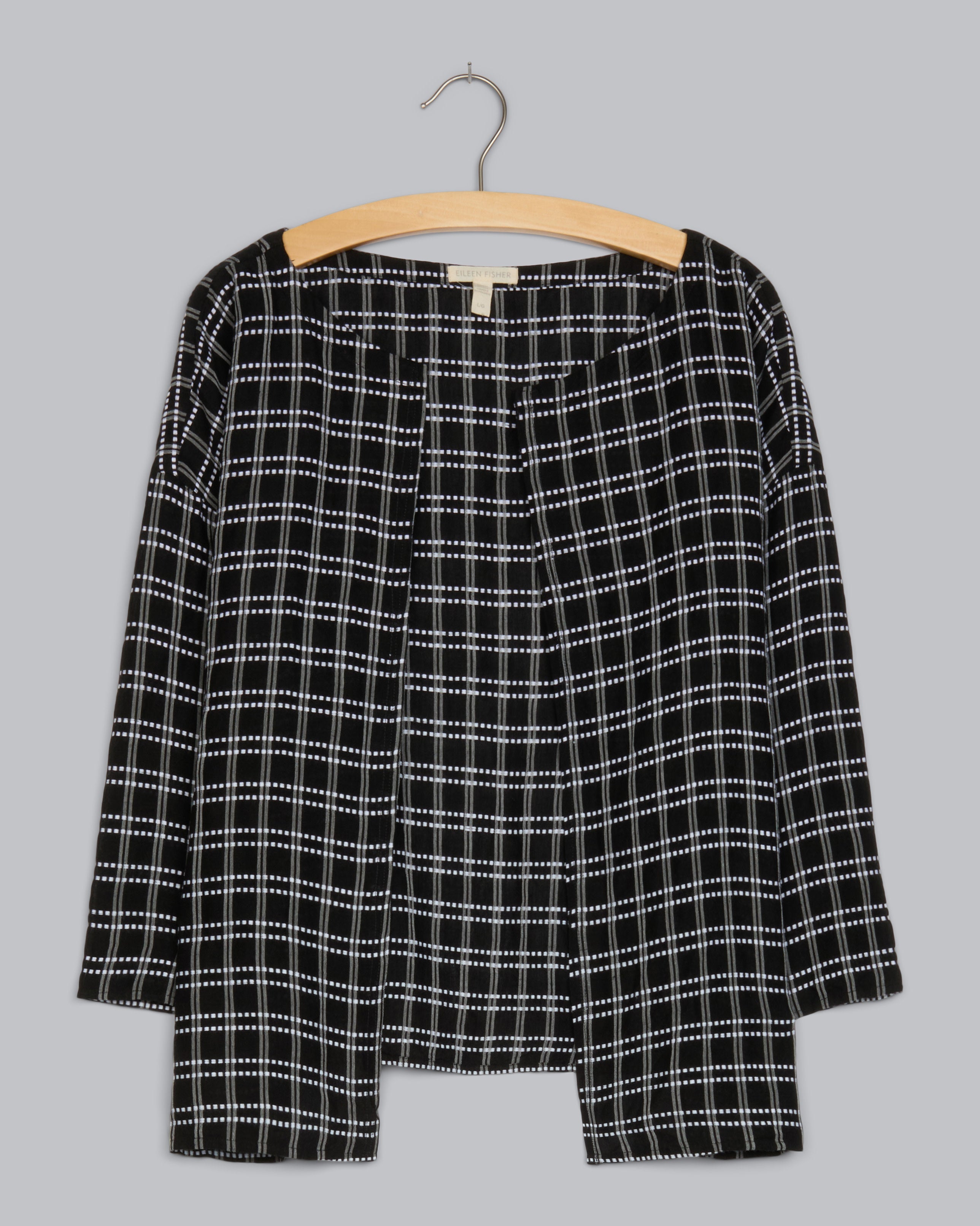Linen Tencel Dash Plaid Jacket – Eileen Fisher Renew