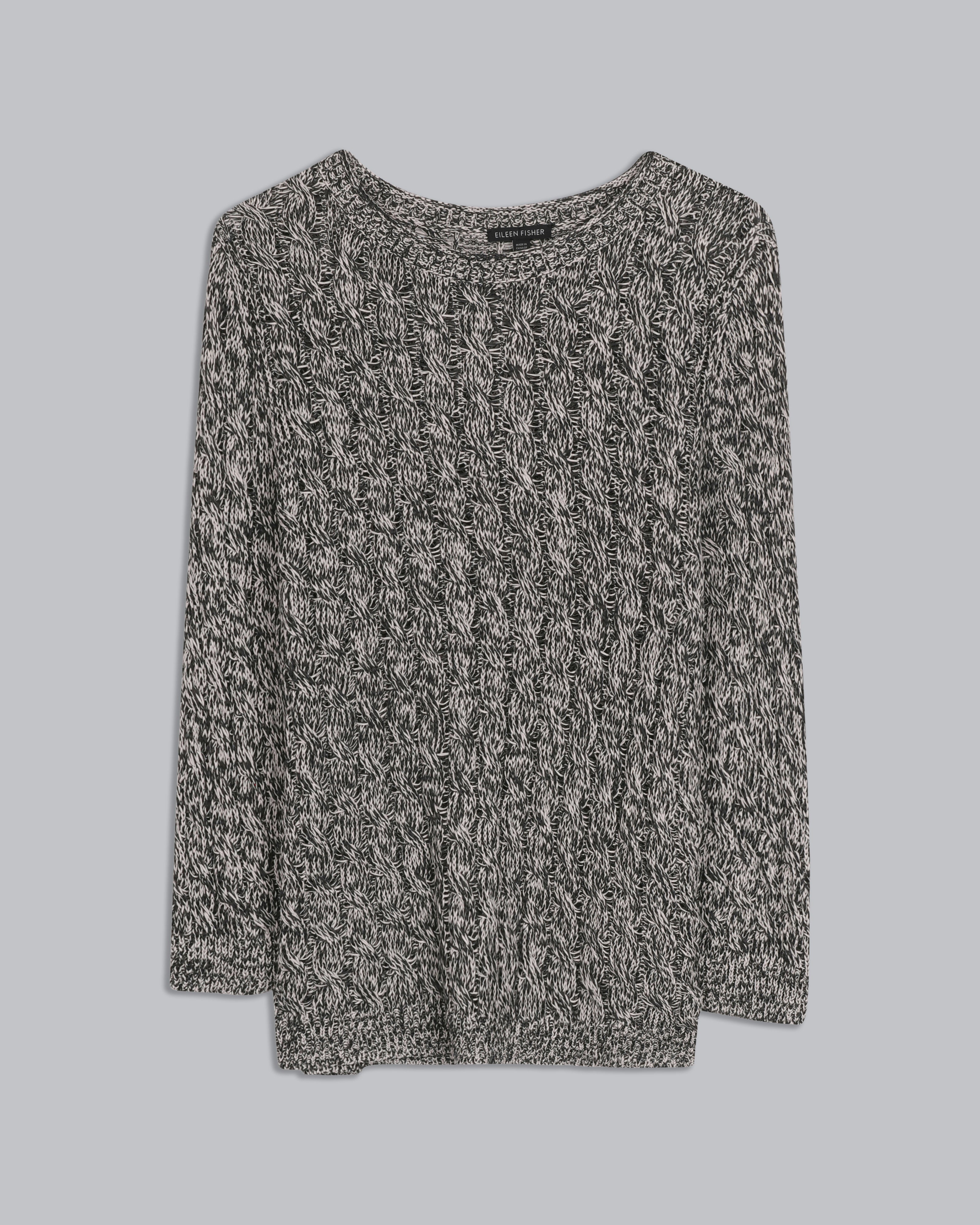 Crisp Organic Cotton Tape Cable Pullover – Eileen Fisher Renew