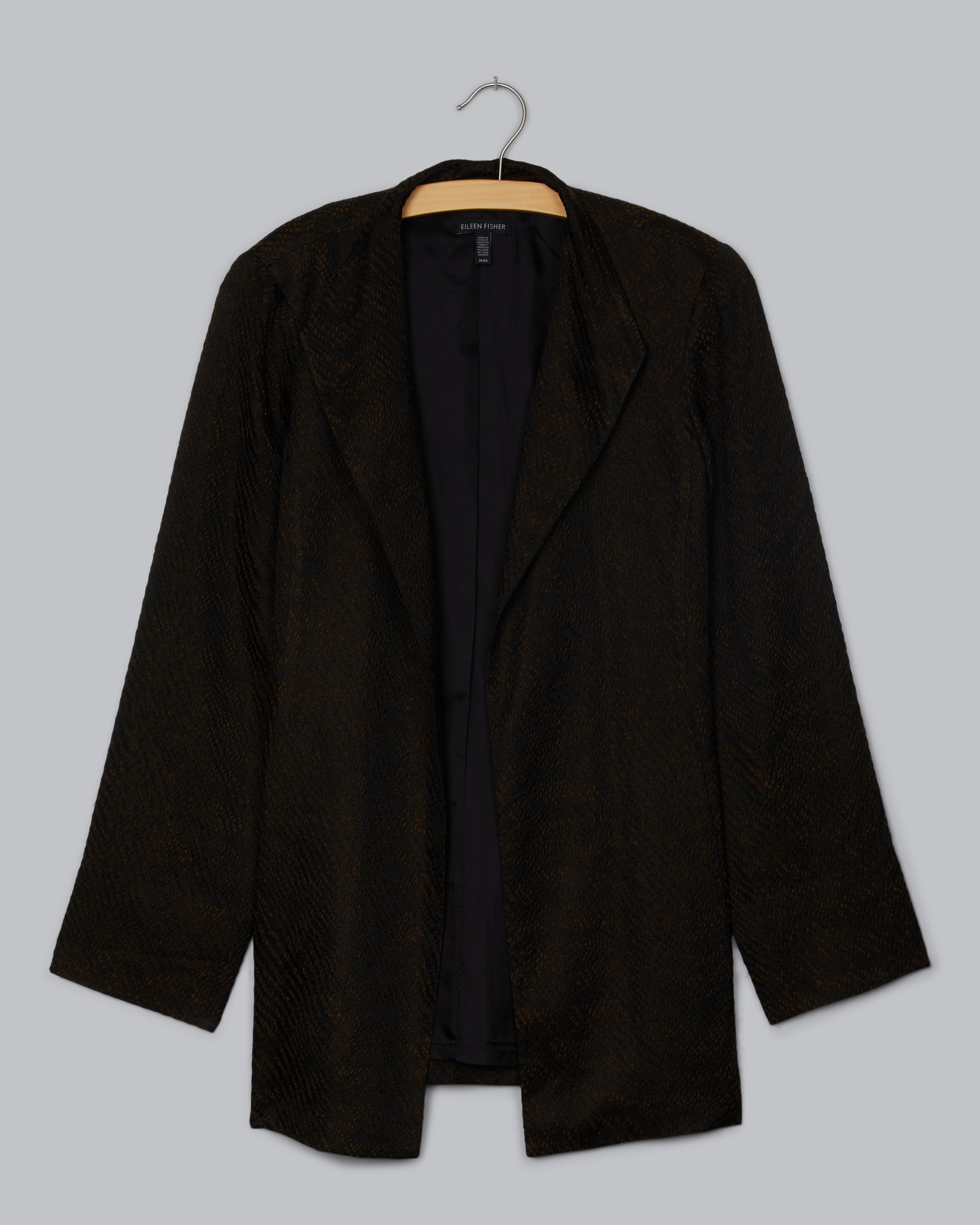 Silk Blend Jacquard Wave Jacket – Eileen Fisher Renew